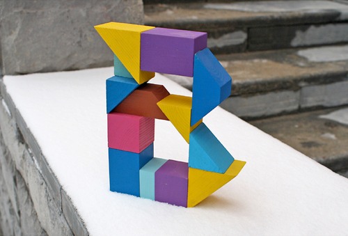 Handmade Building Block Typography | Handmade Charlotte