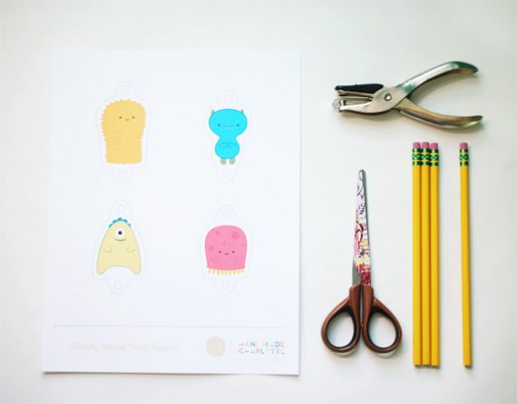 DIY Friendly Monster Pencil Toppers | Handmade Charlotte