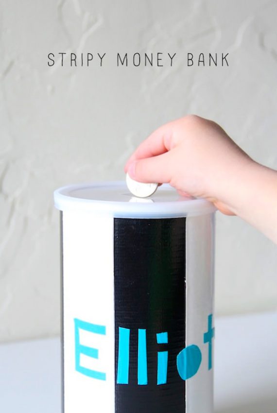 DIY Stripey Money Bank | Handmade Charlotte