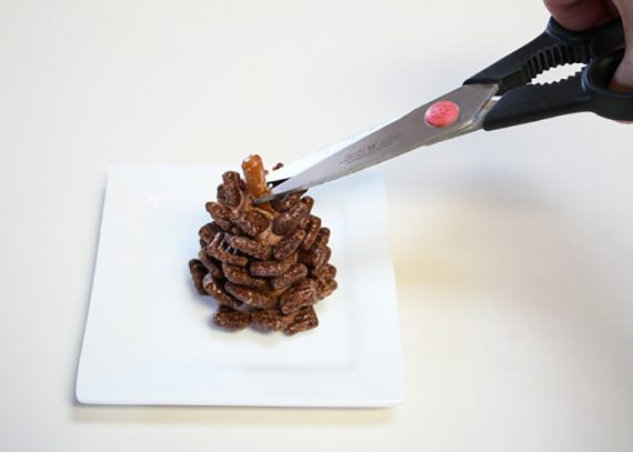 Quick + Easy Snowy Chocolate Pinecones Recipe | Handmade Charlotte
