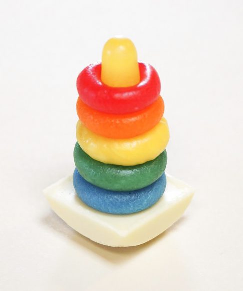 Candy Rainbow Rock-a-Stack Toy | Handmade Charlotte