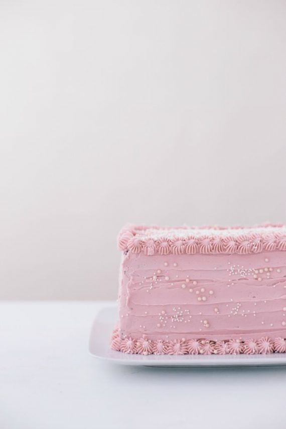 Rectangle Cake with Vanilla Buttercream | Handmade Charlotte