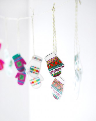 Make An Incredible Shrinking Mitten Garland | Handmade Charlotte