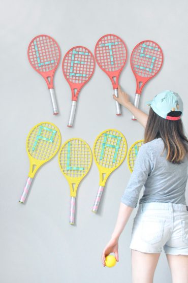 DIY Tennis Racquet Decor | Handmade Charlotte