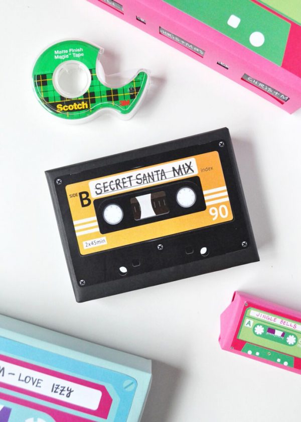 DIY Cassette Tape Gift Wrap | Handmade Charlotte