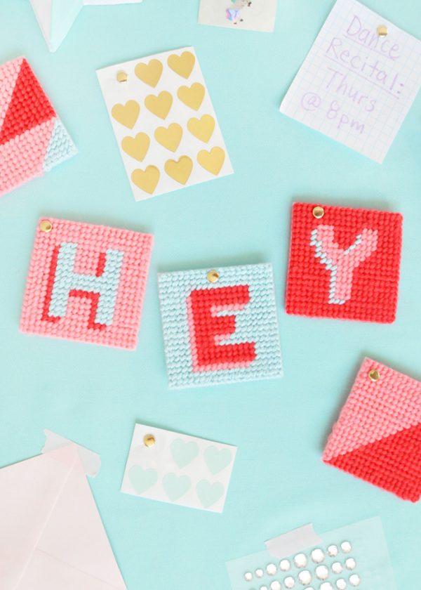 Yarn Cross Stitch Tags | Handmade Charlotte