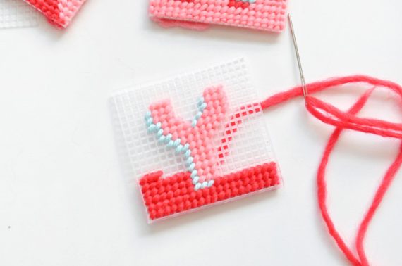 Yarn Cross Stitch Tags | Handmade Charlotte