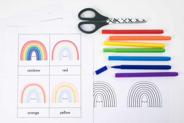 Printable Rainbow Color Matching Cards | Handmade Charlotte