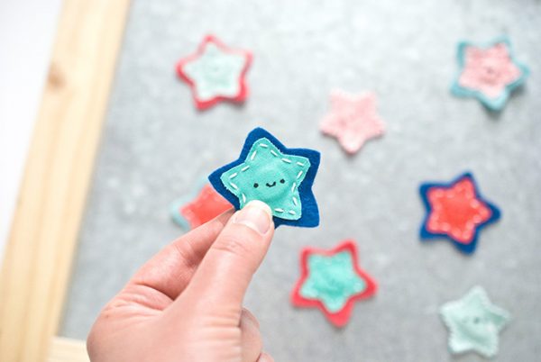 Smiling Star Felt Magnets | Handmade Charlotte