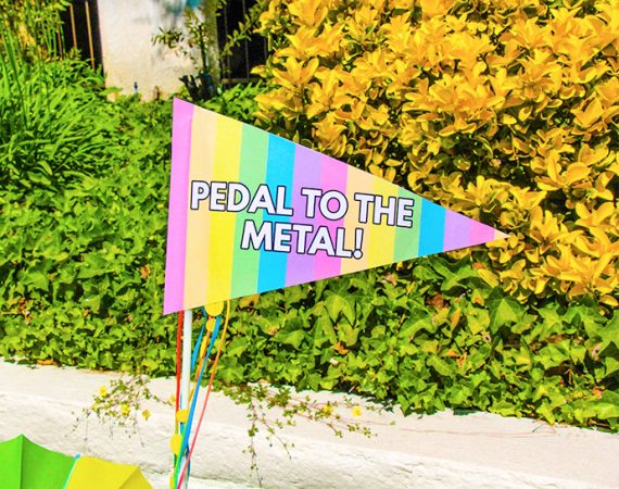 Printable Rainbow Bike Flags | Handmade Charlotte