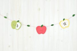Kawaii Autumn Apple Garland | Handmade Charlotte