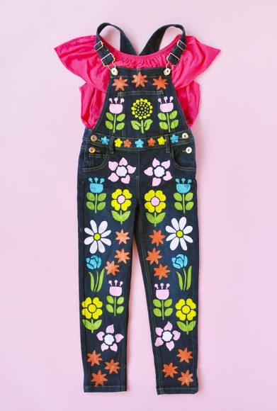 DIY Stencilled Overalls | Handmade Charlotte