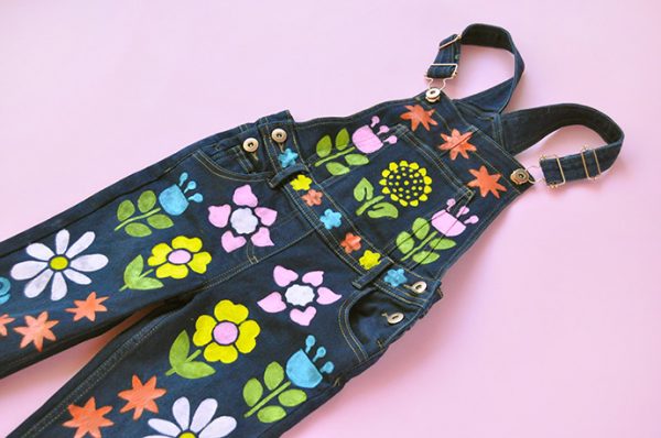 DIY Stencilled Overalls | Handmade Charlotte