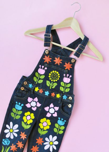 DIY Stencilled Overalls | Handmade Charlotte