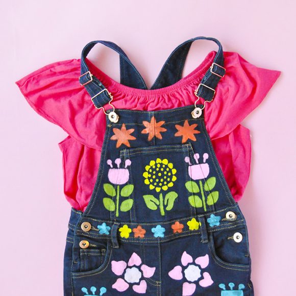 DIY Stencilled Overalls | Handmade Charlotte