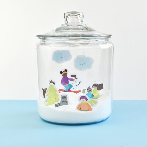 Printable Snow Scene Terrarium | Handmade Charlotte