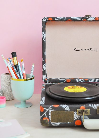 How to Customize Your Record Player with Mod Podge | Handmade Charlotte