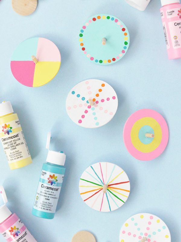 Rainbow Spinning Tops | Handmade Charlotte