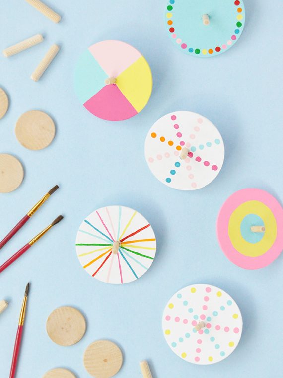 Rainbow Spinning Tops | Handmade Charlotte