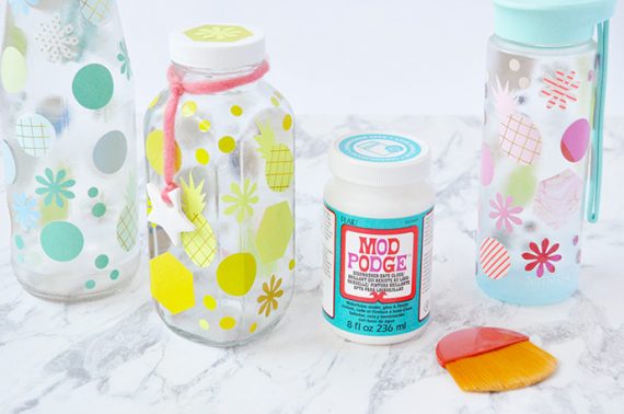 Mod Podge Reusable Water Bottles | Handmade Charlotte