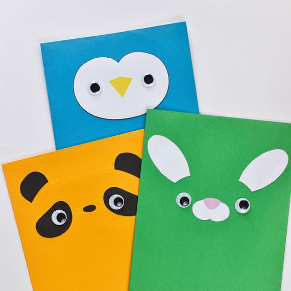 Animal Face Pocket Folders | Handmade Charlotte