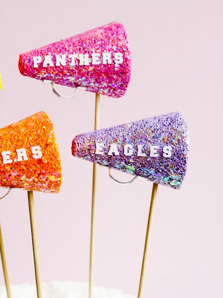 DIY Megaphone Cake Toppers | Handmade Charlotte