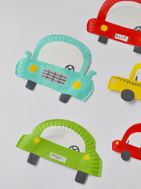 Painted Paper Plates Cars | Handmade Charlotte