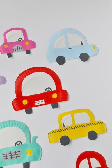 Painted Paper Plates Cars | Handmade Charlotte