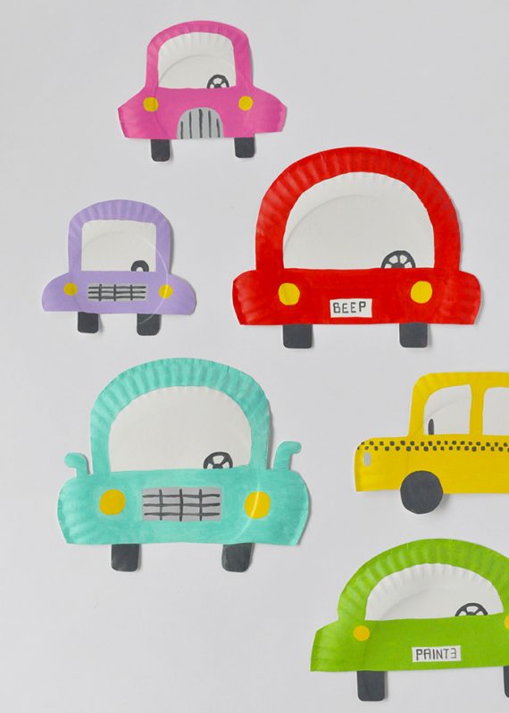 Painted Paper Plates Cars | Handmade Charlotte