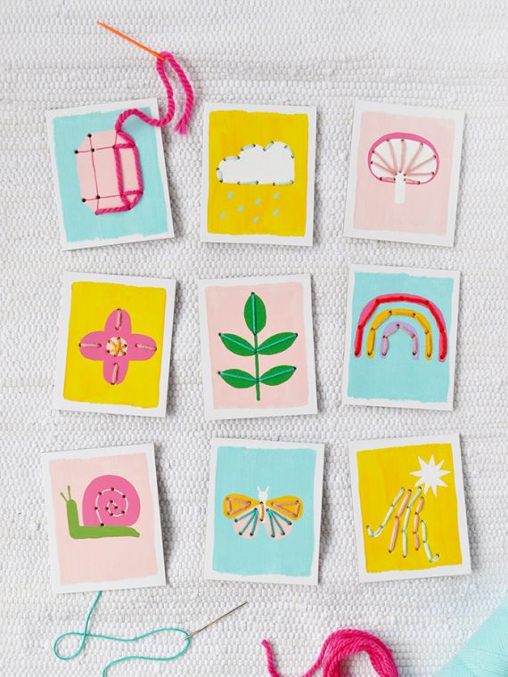 Painted Stitch Cards | Handmade Charlotte