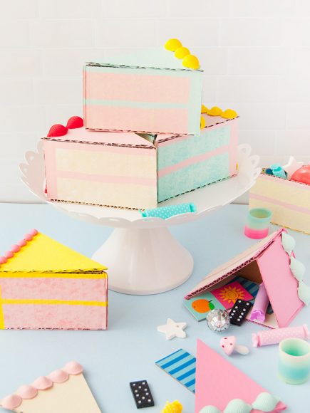Cardboard Cake Slice Party Favors | Handmade Charlotte
