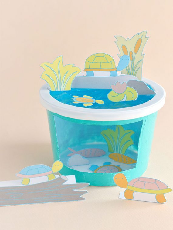 Printable Turtle Pond Playset | Handmade Charlotte