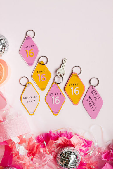 Drive-By Birthday Keychain Invitations | Handmade Charlotte
