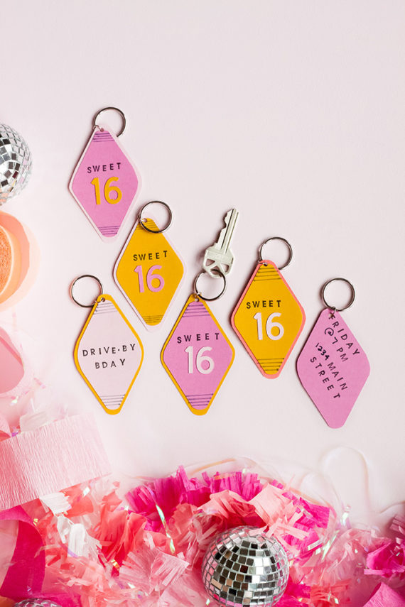 Drive-By Birthday Keychain Invitations | Handmade Charlotte