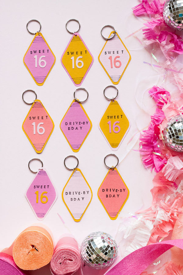 Drive-By Birthday Keychain Invitations | Handmade Charlotte