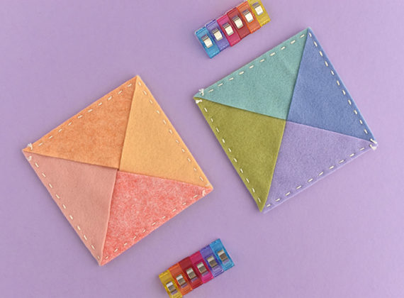 Simple Stitched Felt Triangle Pouch | Handmade Charlotte