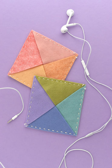 Simple Stitched Felt Triangle Pouch | Handmade Charlotte
