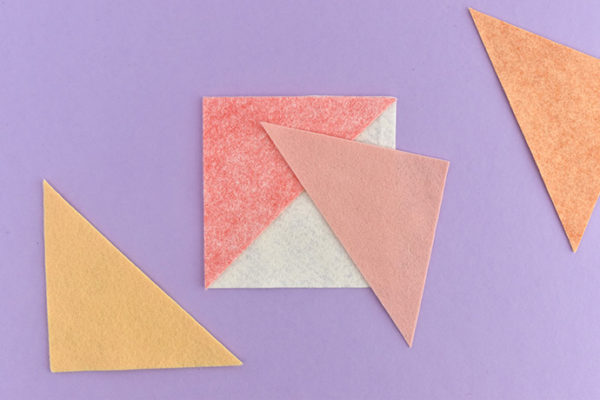 Simple Stitched Felt Triangle Pouch | Handmade Charlotte