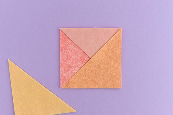 Simple Stitched Felt Triangle Pouch | Handmade Charlotte