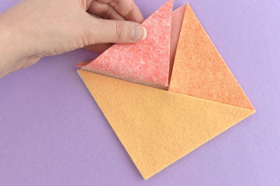 Simple Stitched Felt Triangle Pouch | Handmade Charlotte