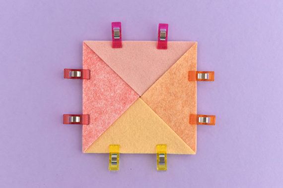 Simple Stitched Felt Triangle Pouch | Handmade Charlotte