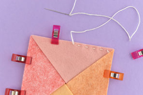 Simple Stitched Felt Triangle Pouch | Handmade Charlotte