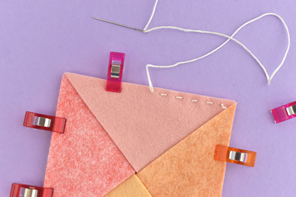 Simple Stitched Felt Triangle Pouch | Handmade Charlotte