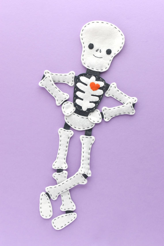 Stitch a Floppy Felt Skeleton | Handmade Charlotte