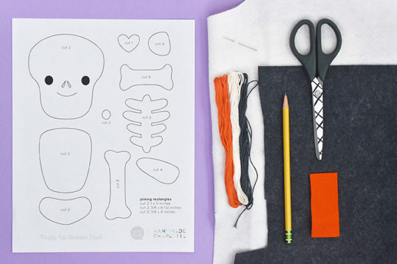 Stitch a Floppy Felt Skeleton | Handmade Charlotte