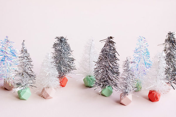 Easy DIY Tinsel Trees | Handmade Charlotte