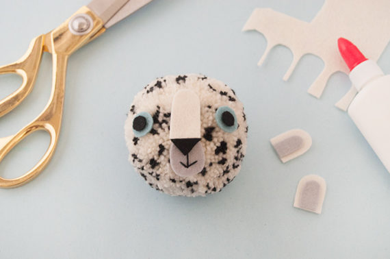 Snow Leopard Pom Pom | Handmade Charlotte
