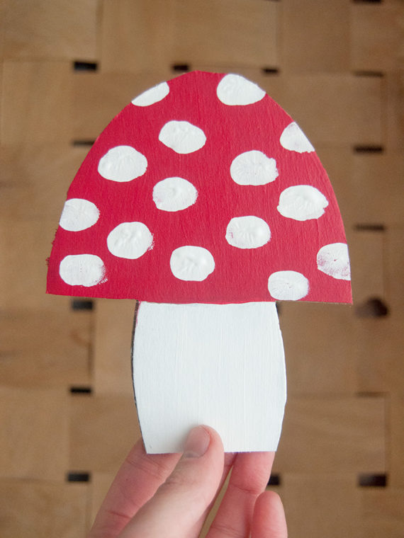 Fingerprint Mushroom Valentines | Handmade Charlotte