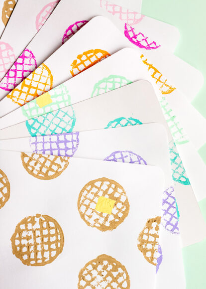 DIY Waffle Stamp Placemats | Handmade Charlotte