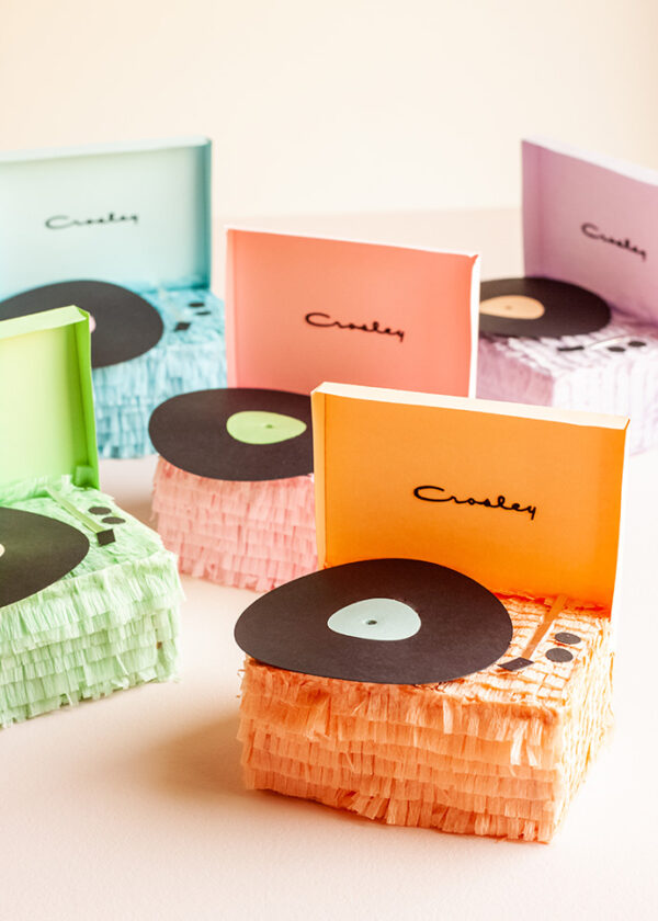 Suitcase Record Player Piñatas | Handmade Charlotte